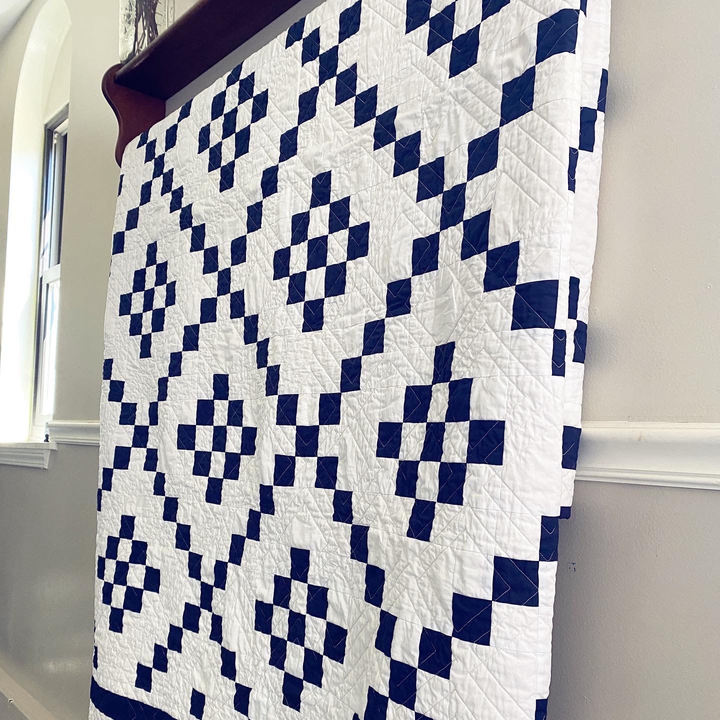 Modern Irish Chain Quilt Handmade for Farmhouse Decor | The Hen Pen