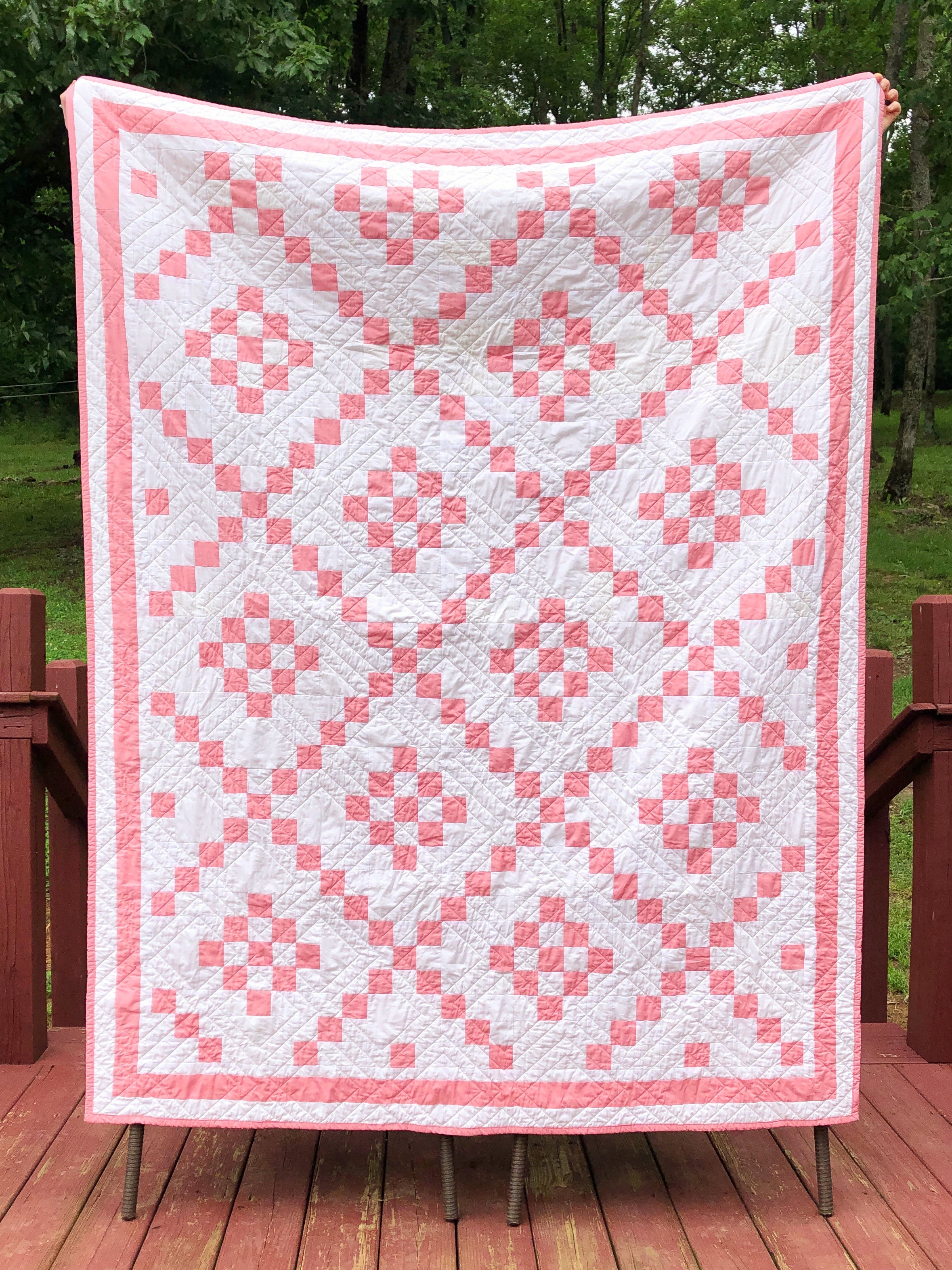 Modern Irish Chain Quilt Handmade for Farmhouse Decor | The Hen Pen